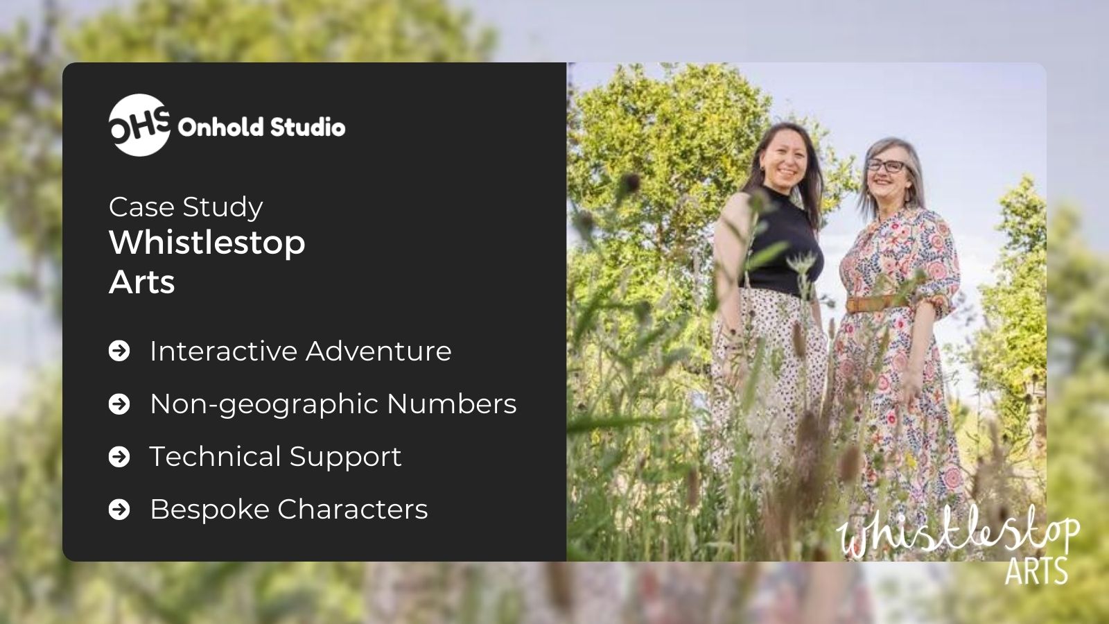 Whistlestop Arts Case Study | Creative Phone Platform | Onhold Studio
